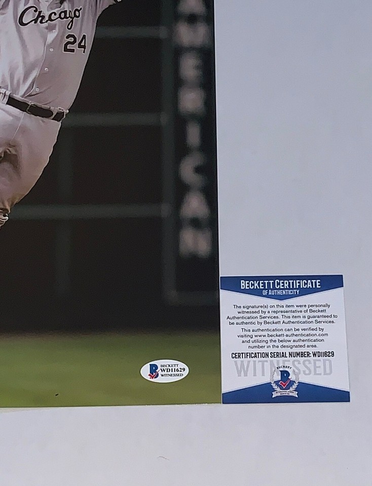 Joe Crede signed White Sox 11x14 photo W/ 05 Post Season Stats Beckett ...