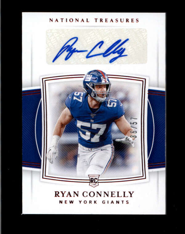 RYAN CONNELLY 2019 NATIONAL TREASURES ROOKIE RED AUTOGRAPH AUTO #36/57 ...