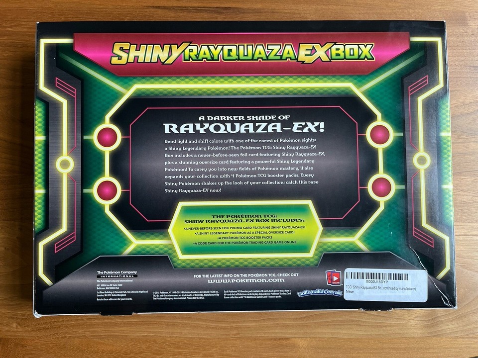 SEALED RARE Pokemon TCG Shiny Rayquaza-Ex Box Card Game | eBay