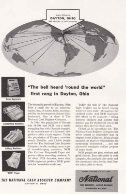 1955 National Cash Register: Bell Heard Round the World Dayton Vintage ...