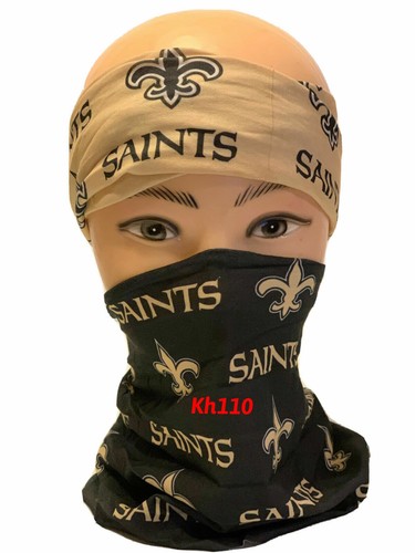 NFL New Orleans Saints Face Mask Bandana Balaclava Head wear Neck Scarf ...