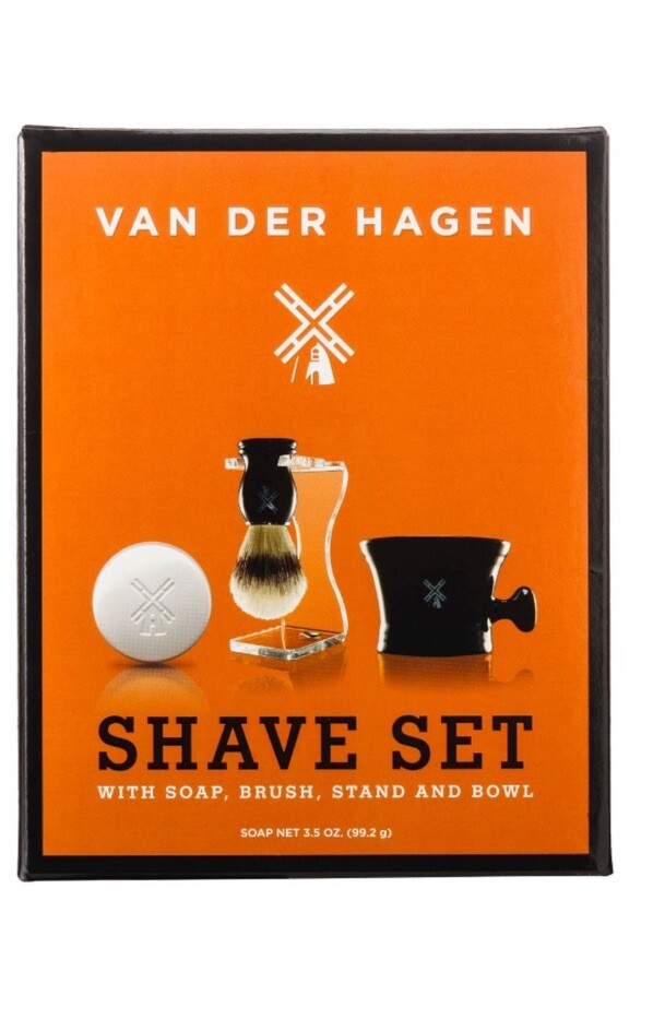 Van Der Hagen Men's Luxury, Premium 4 Piece Luxury Boar Shave Set, Gift ...