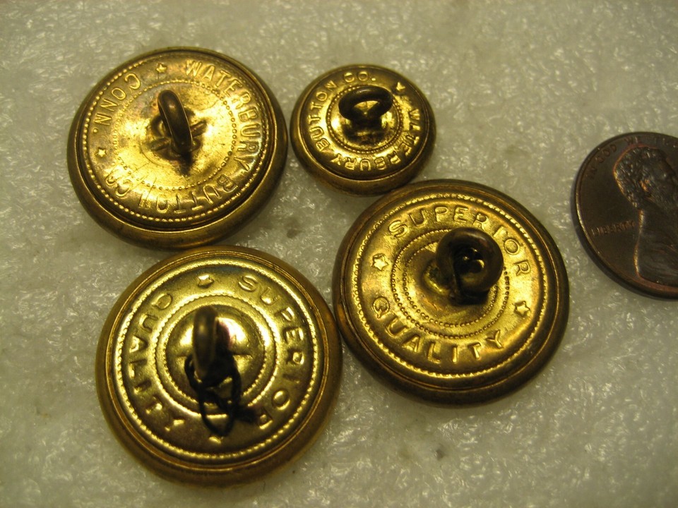 Vintage Uniform Buttons BURNS I.D.A.Inc, lot of 4 buttons | eBay