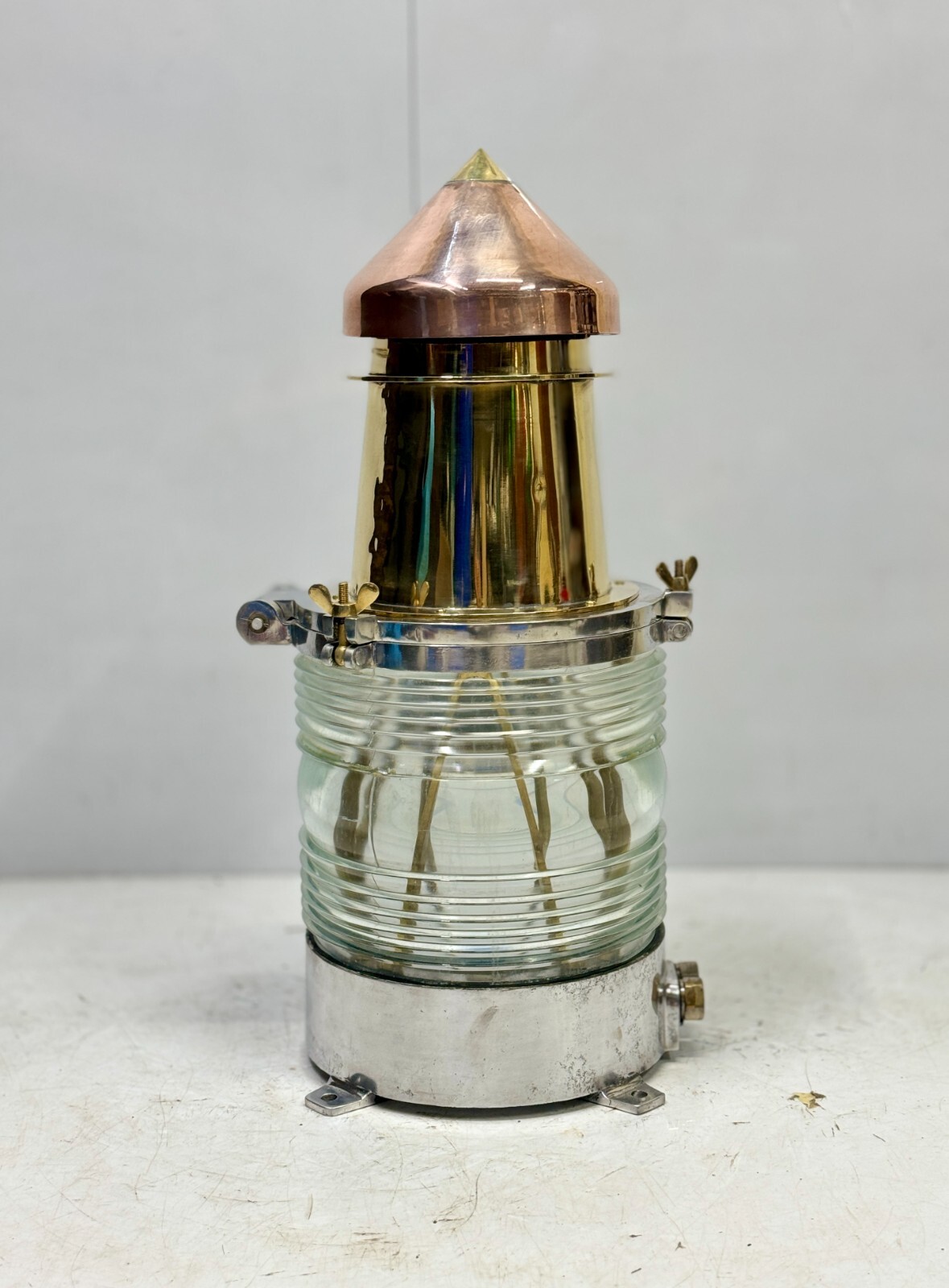 Original Vintage Marine Ship Salvage Aluminium Brass & Copper Old ...