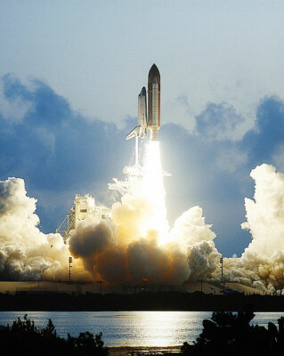 NASA STS-49 SPACE SHUTTLE ENDEAVOUR FIRST LAUNCH 8x10 GLOSSY PHOTO ...