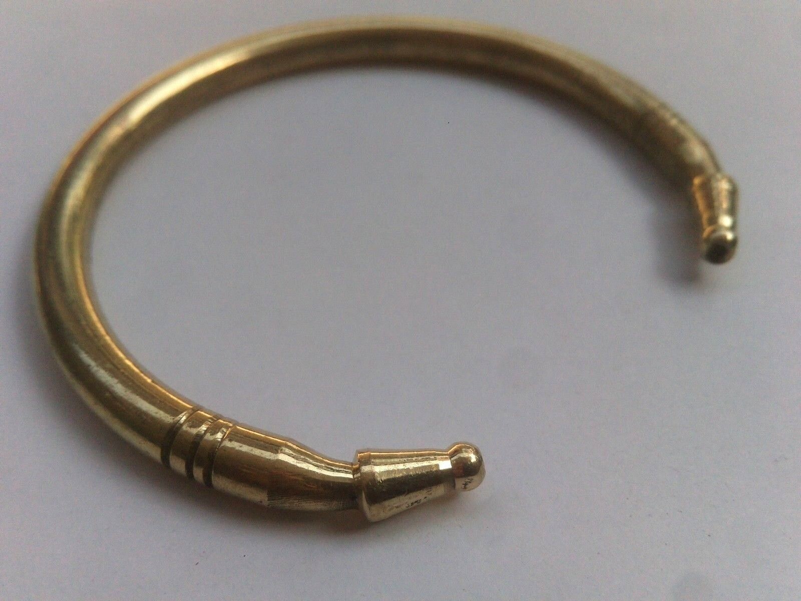 God Brass Thick Rounded Bracelet Cuff Kada Bangle Fashion Religious Men Women | eBay