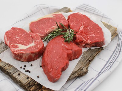 Steak Paket vom Rind – Rib Eye, Hüftsteak, Rumpsteak & Chuck Roll – wet ...