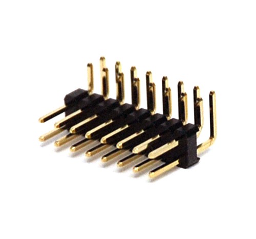 100pc Male Pin Header Right Angle 90° Dual Row 2x8P 2x8 16P * 2.54mm ...
