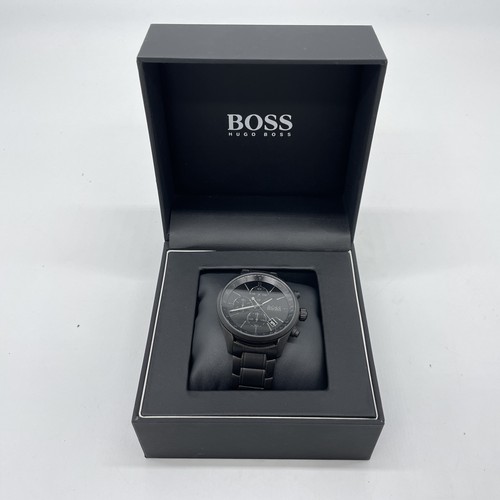 BOSS Herren Chronograph Quarz Uhr mit Edelstahl Armband 1513676 ...