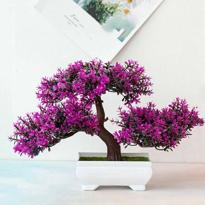 Bonsai Simulation Artificial Pot Plant Home Office Fake Pine Tree Decor ...