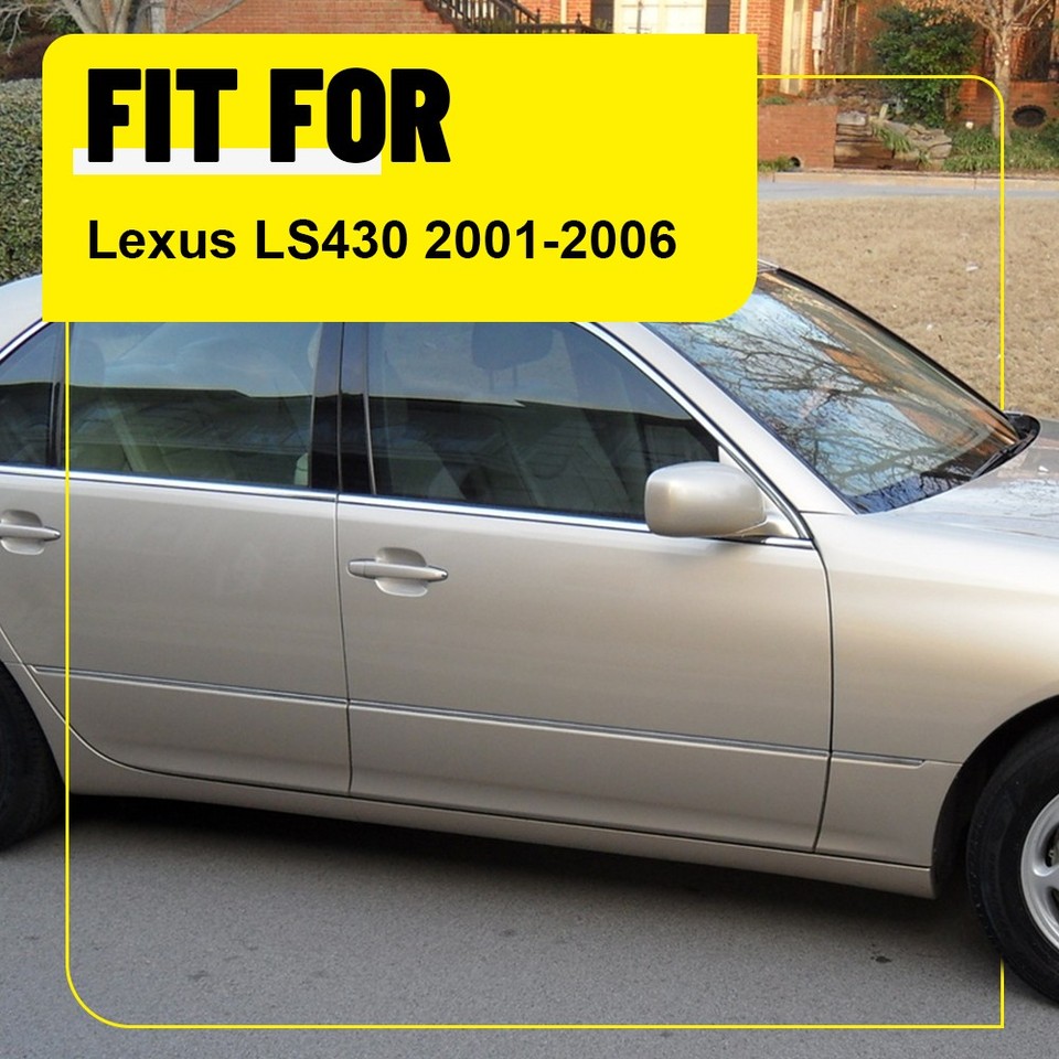 6Pcs/Set For Lexus LS430 2001-2006 Glossy Black Pillar Post Window Door ...