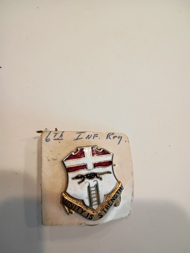 Vtg US 6th Infantry Dui Unit Crest Pin | eBay