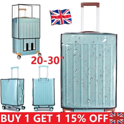 Clear Transparent PVC Plastic Luggage Cover Suitcase Protector Covers ...