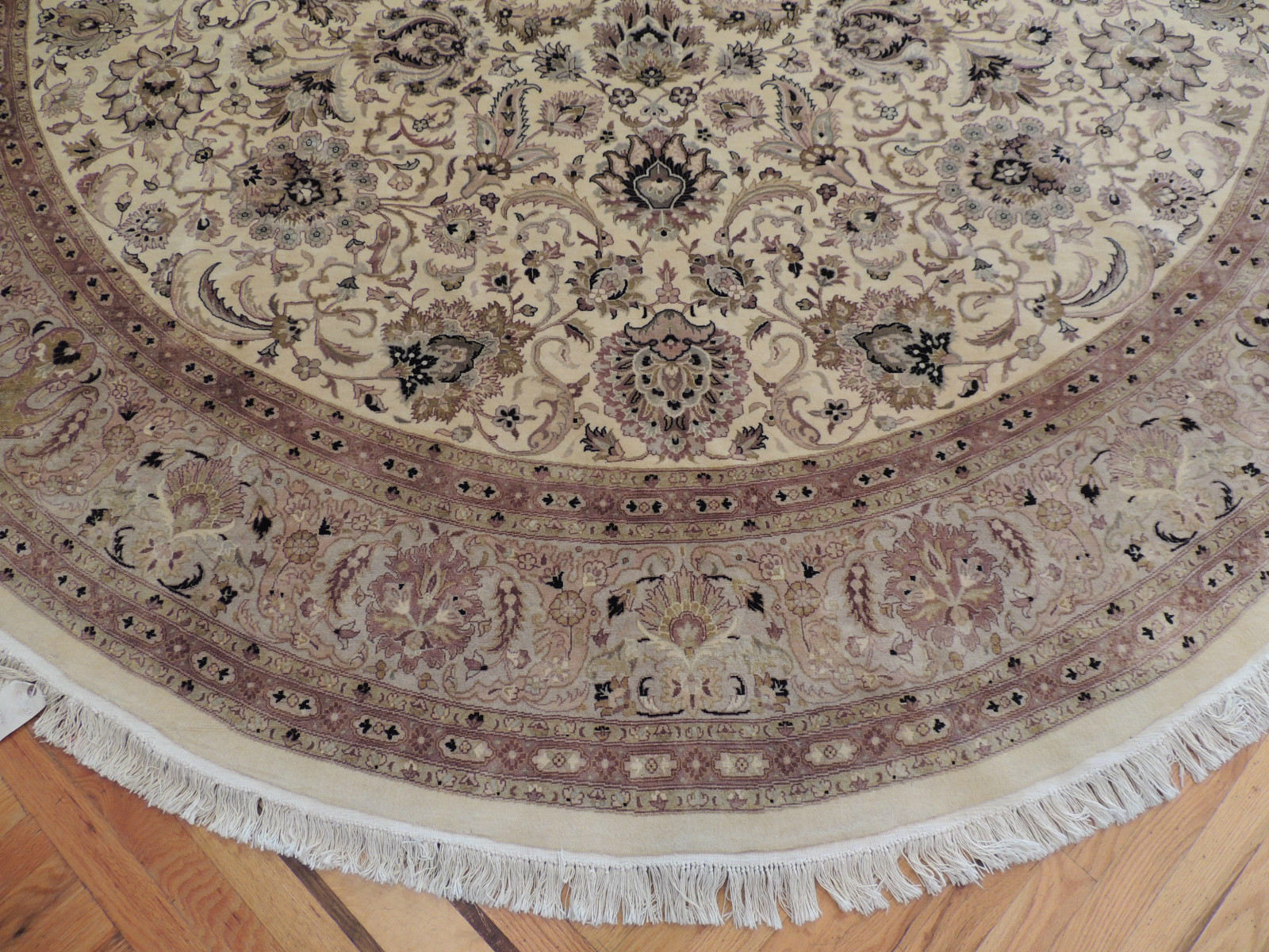 10x10 ROUND Pakistani Area Rug traditional beige wool hand-knotted | eBay