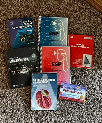 Echocardiography 🫀Books, Review Guides, Pocket Guide In GUC! Lot Of 7 ...