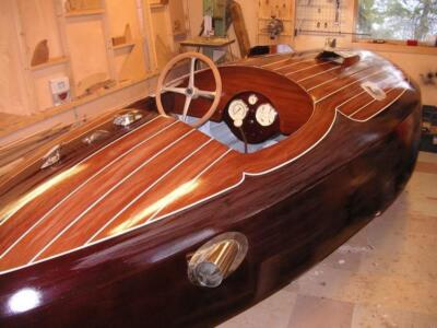 Crandall Flyer Hydroplane Boat 1:6 RC 771mm 30" RC Wooden Model Ship ...