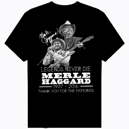Merle Haggard Never Die 1937 2016 Tee Shirt Men All Size S to 5XL 1T12 ...