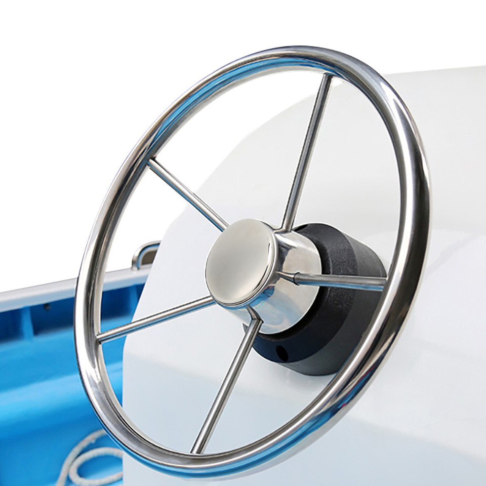 Boat Steering Wheel Center Cap 2.5in/6.35cm 316 Stainless Steel ABS ...
