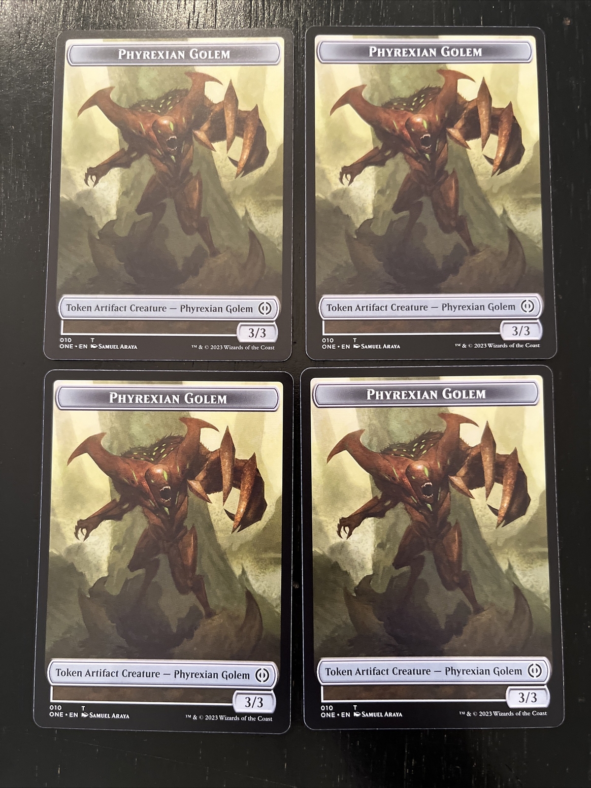 Phyrexian Golem Token 010 X4X NM/M Phyrexia: All Will Be One Magic MTG ...