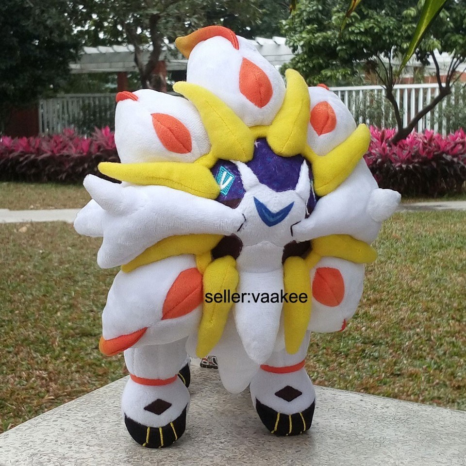 Anime White Solgaleo 10" Plush Cartoon Stuffed Toy Soft Animation Doll ...