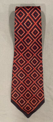 VTG Rogers Peet Co. Men's Necktie 51"x4" Red Check Print 100% Silk ...