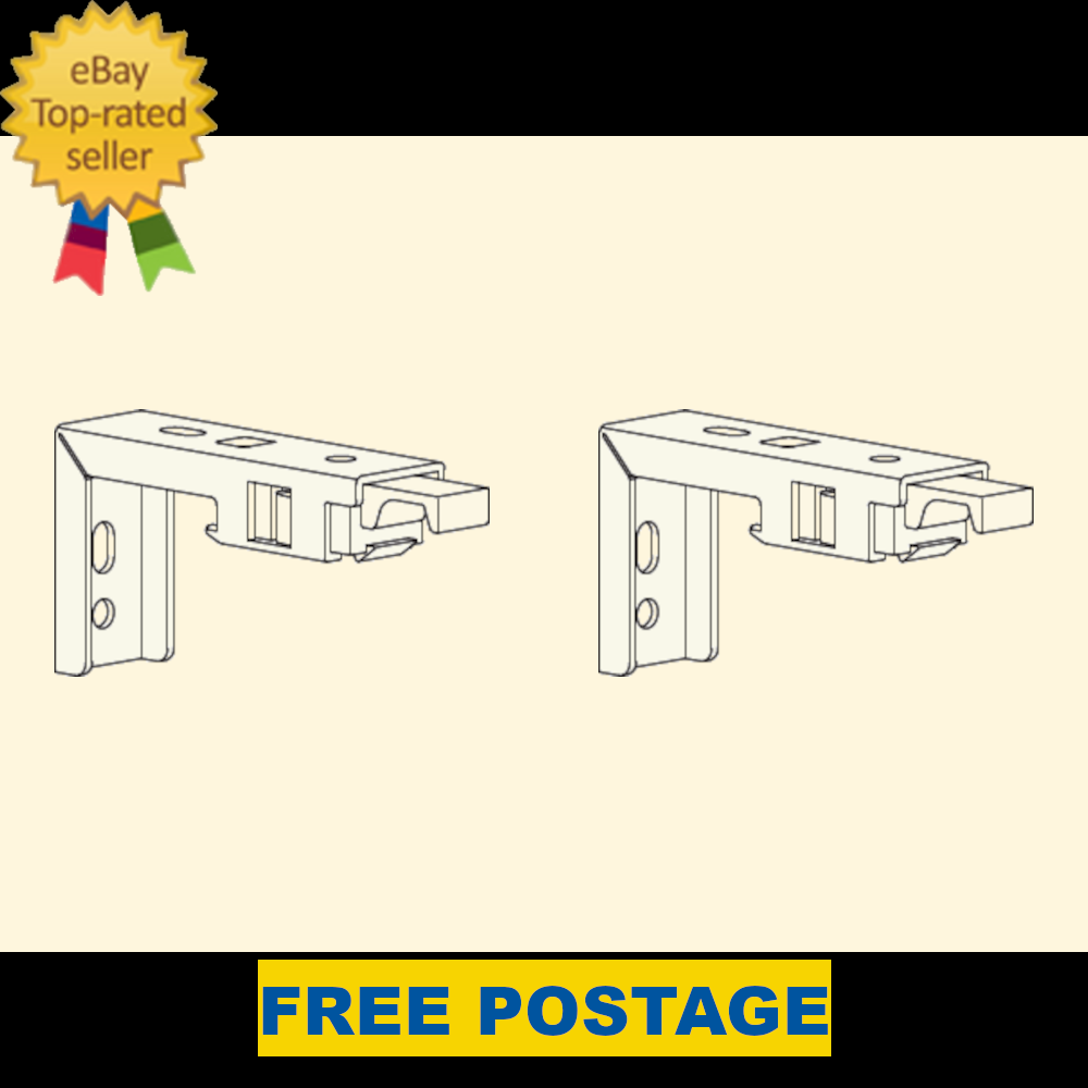 2 x IKEA Spring Loaded L Shaped Roller Blind Bracket 10081418 HOPPVALS ...