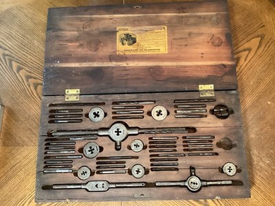 Vtg Greenfield Little Giant Tap & Die Set Wells Bros. E | eBay