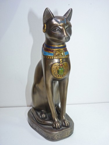 Vintage Egyptian Bast Cat Statue, Ancient Egyptian Goddess Bastet ...