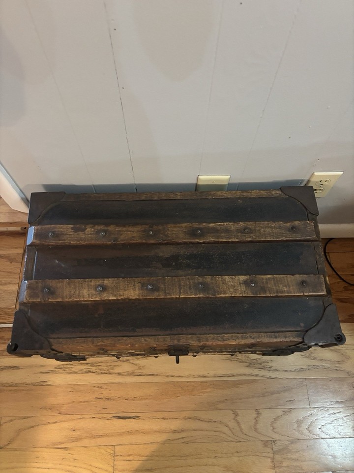 Vanderman Rare Antique Heavy Strongbox stagecoach/Railroad Trunk | eBay