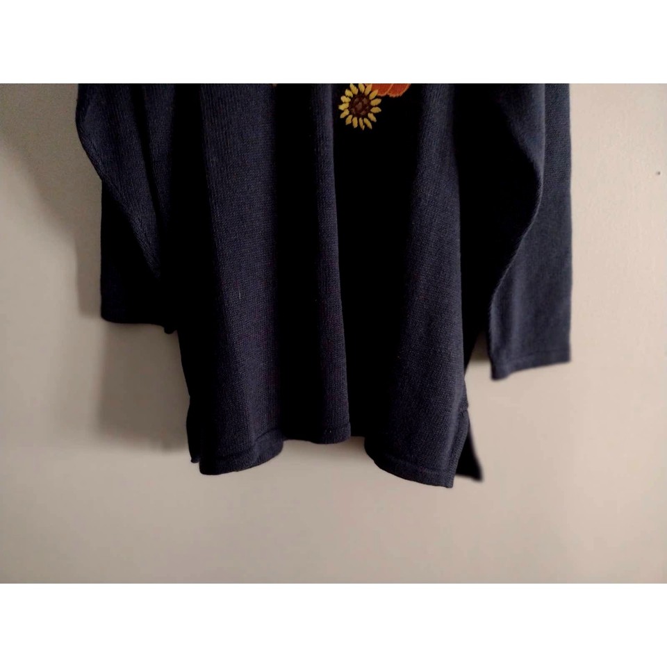 Quacker Factory QVC embroidered plus size 2X fall sweater pumpkin motif ...