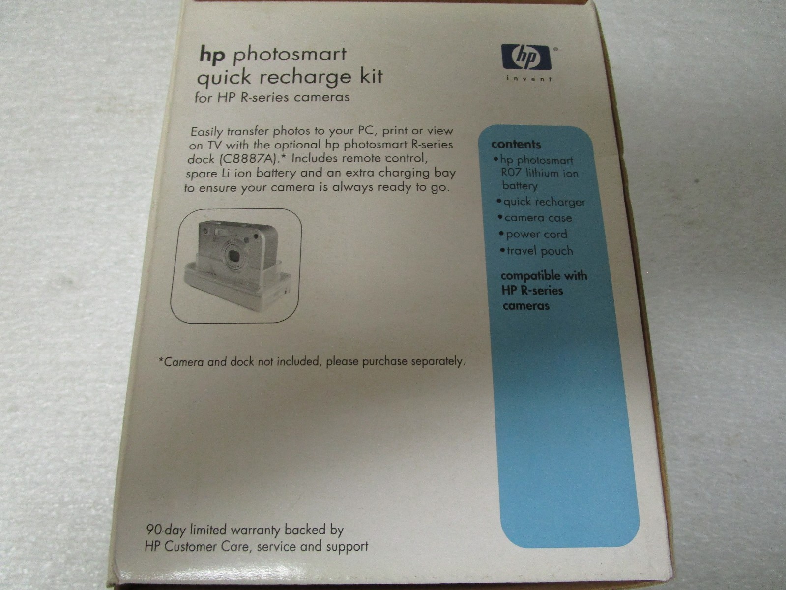 HP Photosmart Quick Recharge Kit for HP R-series Cameras- Case, Battery ...