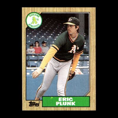 Eric Plunk 1987 Topps Oakland Athletics #587 Set Break R306 | eBay