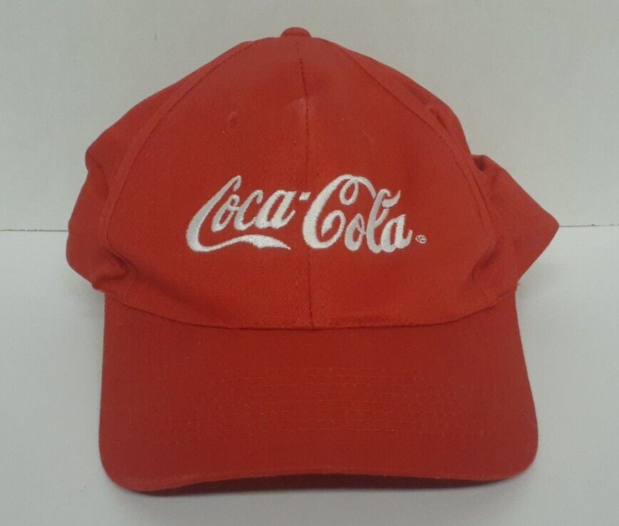 Red COCA-COLA Logo SNAPBACK Ball CAP One Size Fits All by KC UNUSED | eBay