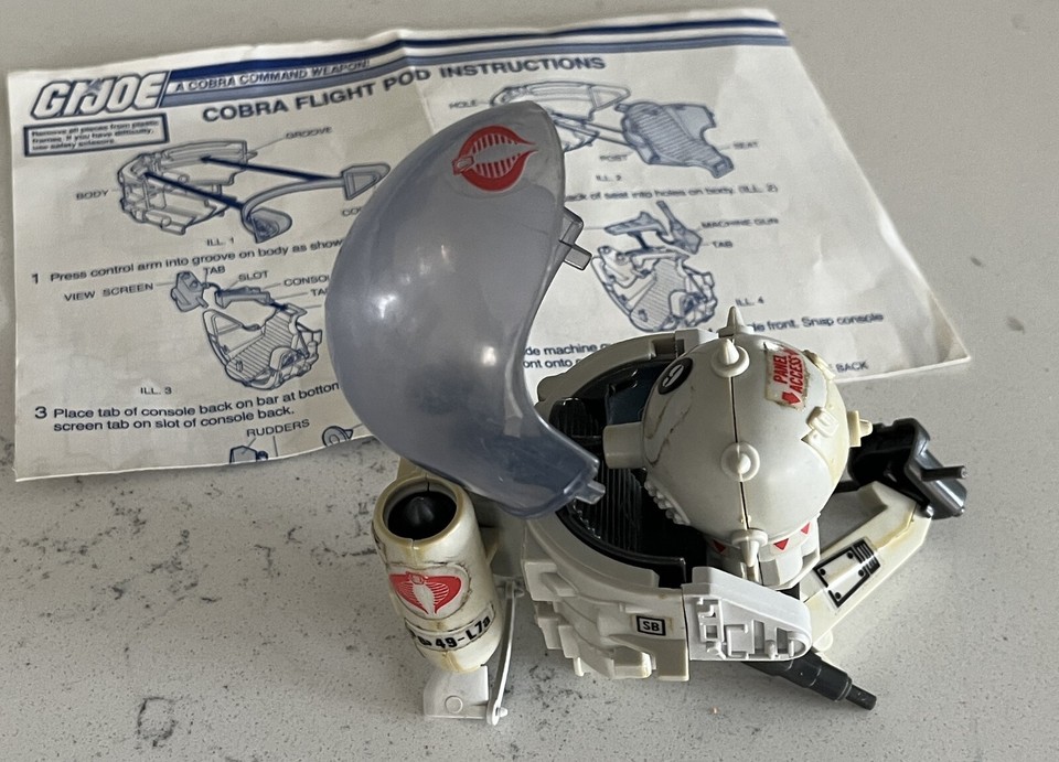 Hasbro 1985 - GI Joe Cobra Flight Pod #6681 w/ Instructions (not ...