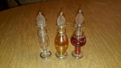 SET OF 3 MINIATURE GLASS PERFUME DABBER BOTTLES | eBay