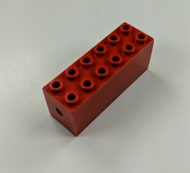 6 LEGO Weighted Brick 2x2x6 Train Boat Weight Bottom Black Dimple End ...