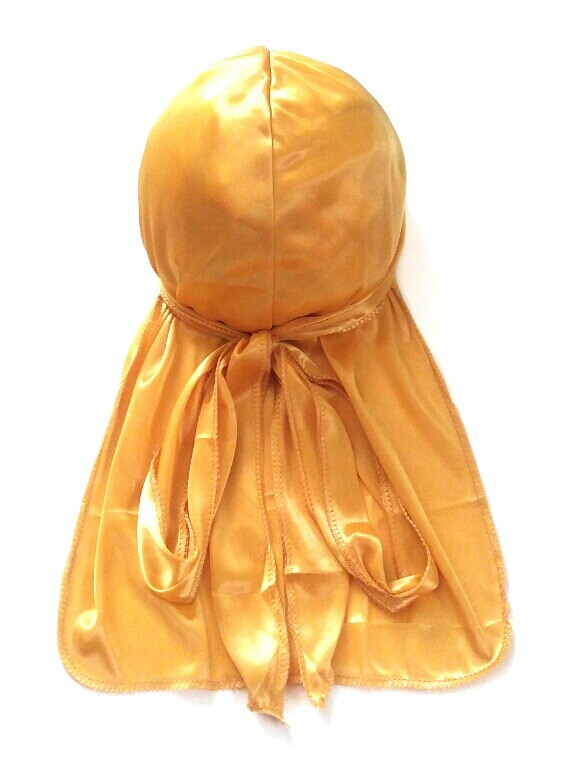Gold Durag 8 Pack Men Women Fashion Doo Rag Headwrap Headwear Tie Back ...