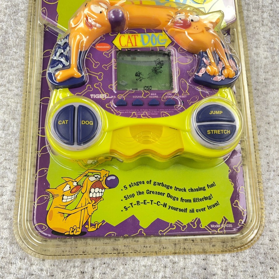 Vintage Tiger Electronics Nickelodeon Cat Dog Handheld LCD Game New ...