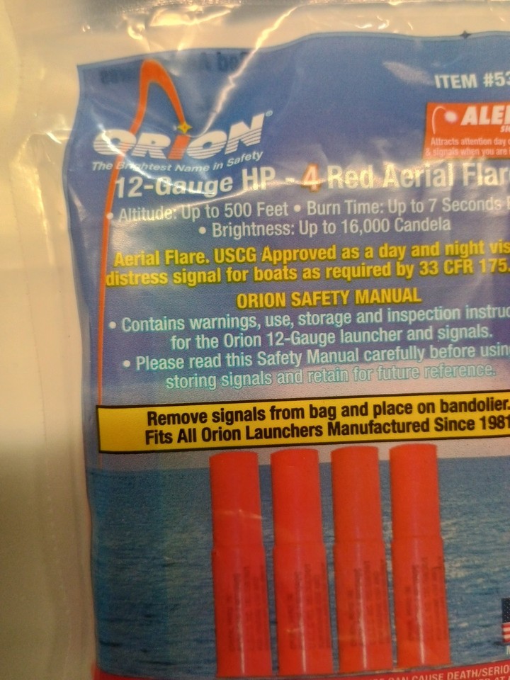 Orion 12 Ga Hp Red Aerial Flares 539 | eBay