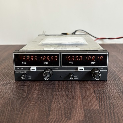 Bendix King KX 155 Nav/Com Glideslope 28 Volt 069-1024-31 w/ New 8130-3 ...