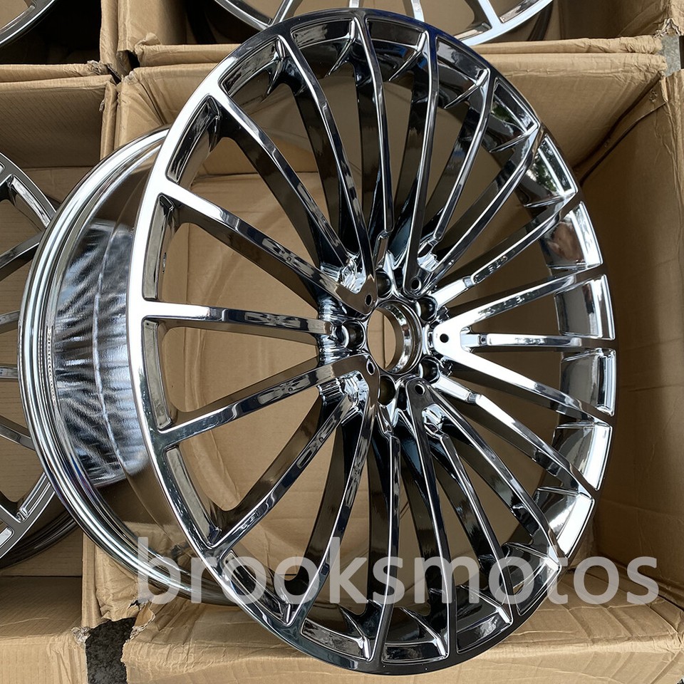 21" MULT SPOKE CHROME STYLE WHEELS RIMS FIT FOR MERCEDES BENZ W166 W167 ...