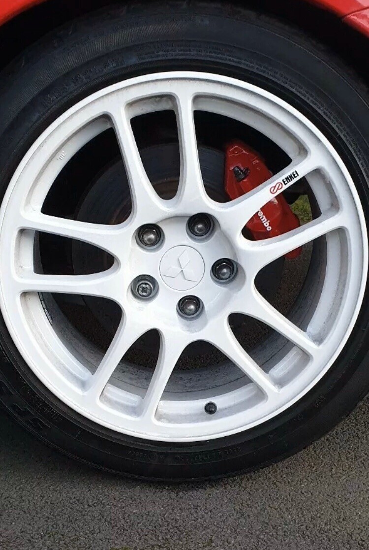 ENKEI Wheel rim decals stickers x5, jdm ,drift, RWB,Blue/ White Fits ...