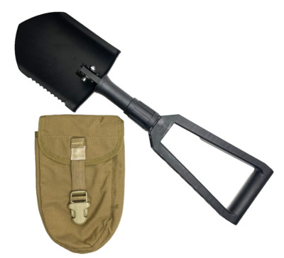 USMC Gerber 2000 MINT Entrenching E Tool Trifold Shovel w/ Pouch Coyote ...