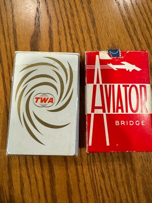 TWA Vintage Nu-Vue Playing Cards and Aviator cards. Complete Decks. | eBay