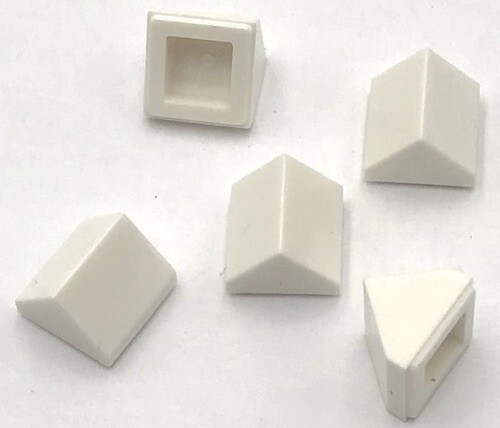 Lego 5 New White Slope 45 1 x 1 Double Sloped Pieces | eBay
