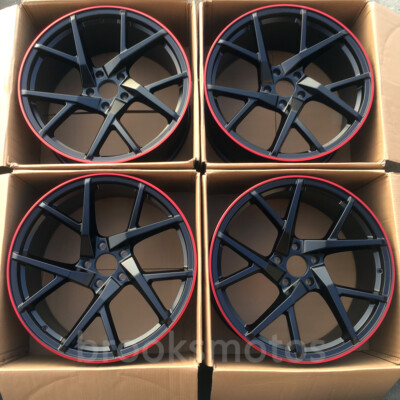 22" M STYLE RED LINE FORGED WHEELS RIMS FITS LAMBORGHINI URUS 22X10 ...