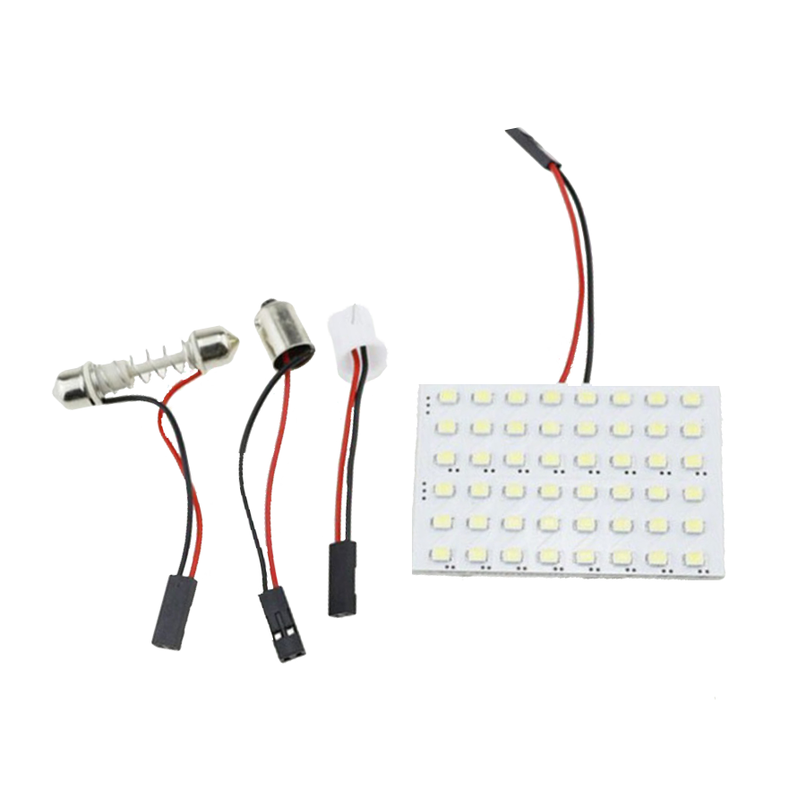 2pc of 48 SMD LED LIGHT PANEL White Car Interior Bulb Lamp T10 BA9S ...