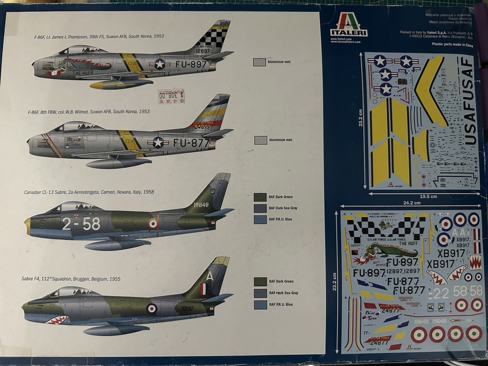 Italeri 2501-1/32 F86F Sabre Jet | eBay UK