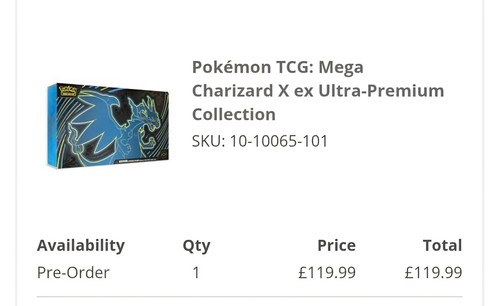Pokémon TCG Mega Charizard UPC Sealed PRE SALE - Order Confirmed | eBay UK