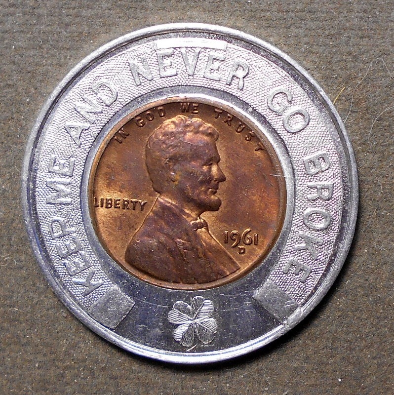 D792 Canton 8, Ohio, Capital Plastics. Encased 1961D 1c, toned unc, R-3 ...